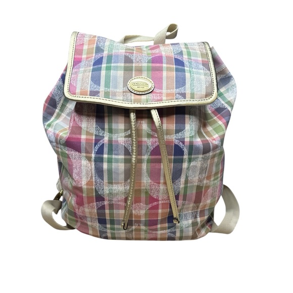Coach | Bags | Coach Like New Daisy Madras Packable Backpack | Poshmark